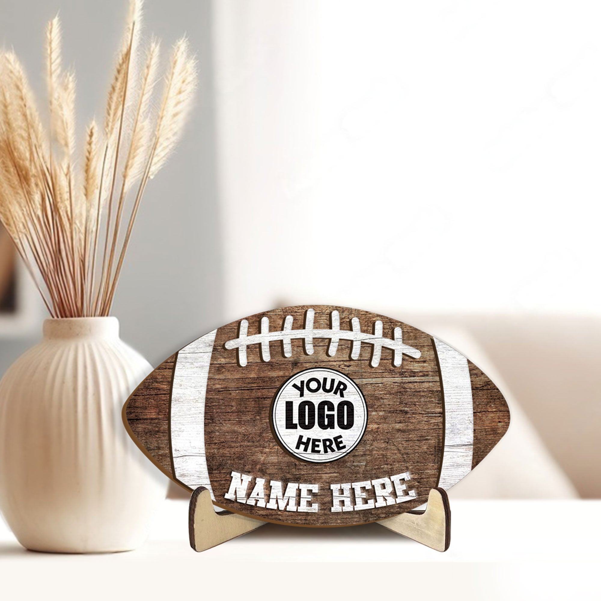 Personalized Football Wooden Plaque, American Football Wooden Sign, Cu