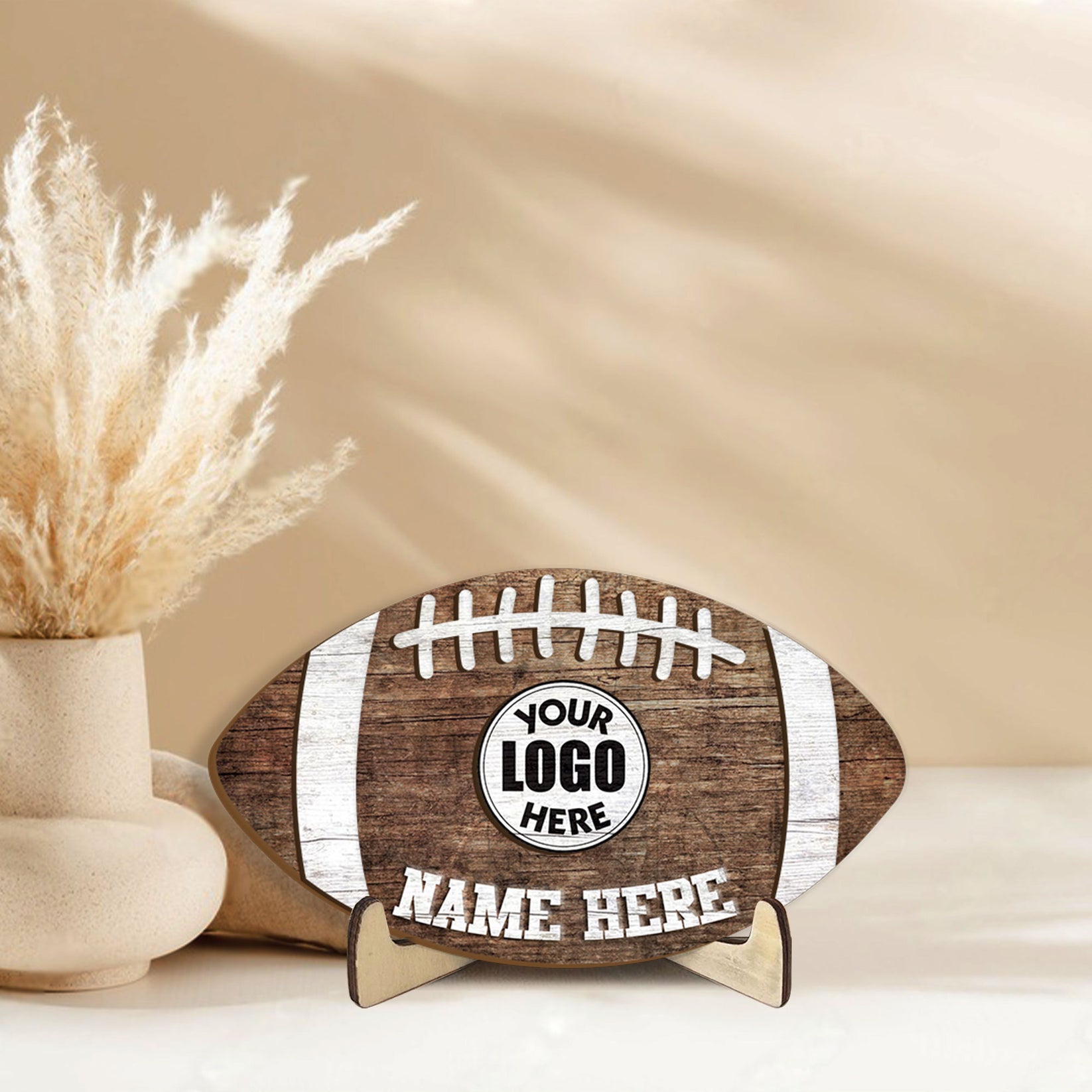 Personalized Football Wooden Plaque, American Football Wooden Sign, Cu