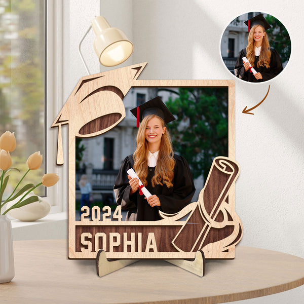 Personalized Graduation Wooden Plaque, Custom Name Wooden Sign, Gradua