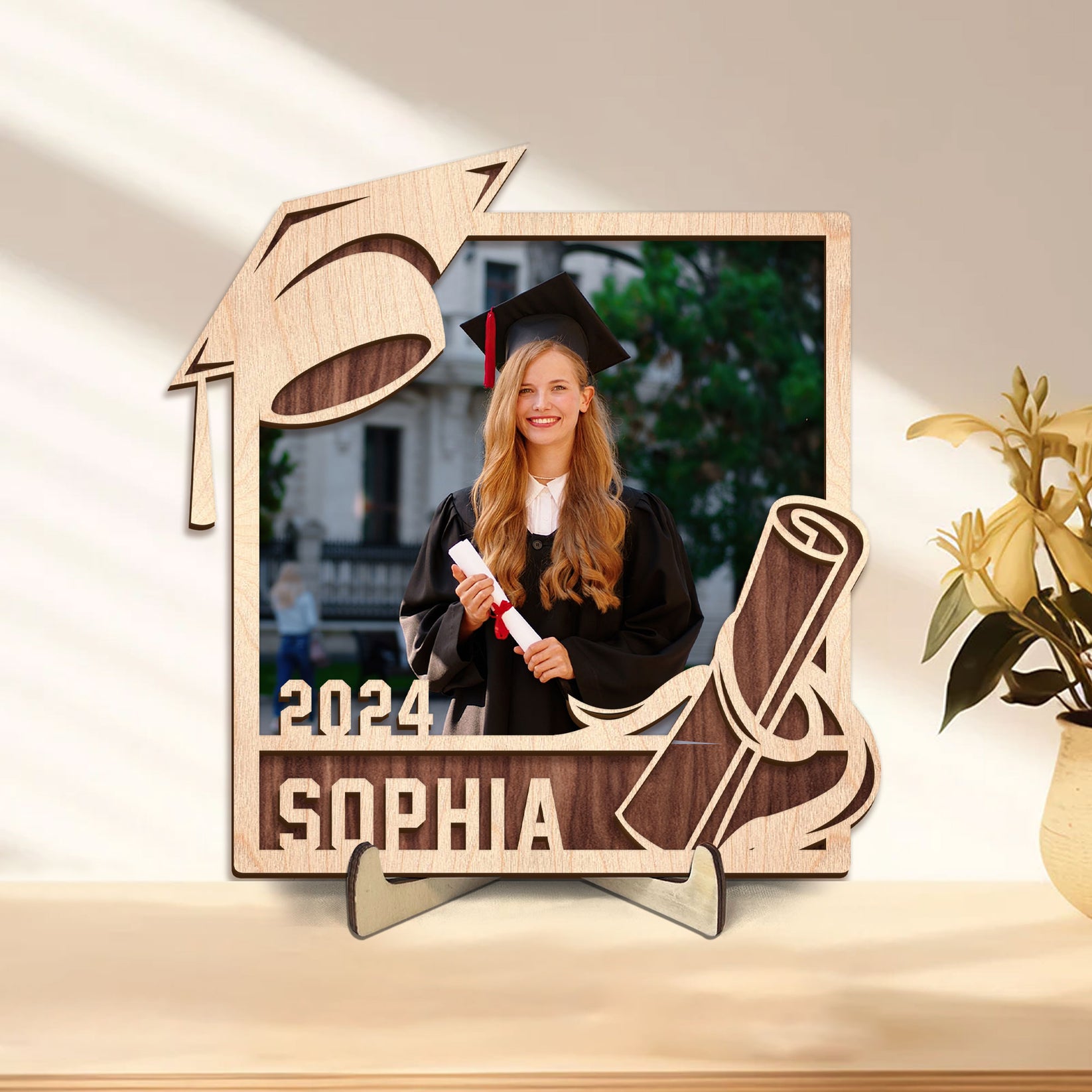 Personalized Graduation Wooden Plaque, Custom Name Wooden Sign, Gradua