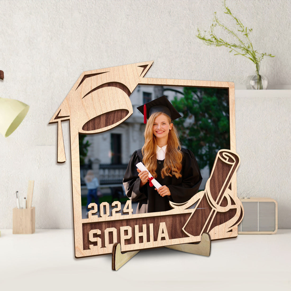 Personalized Graduation Wooden Plaque, Custom Name Wooden Sign, Gradua