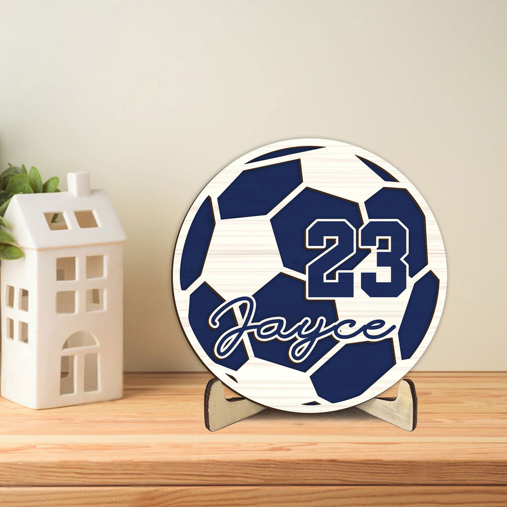 Personalized Sport Wooden Plaque, Custom Name Number Wooden Sign, Spor