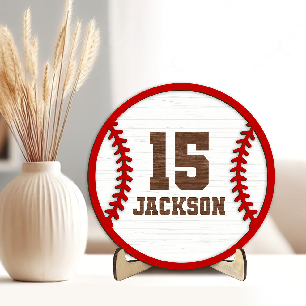 Personalized Sport Wooden Plaque, Custom Name Number Wooden Sign, Spor