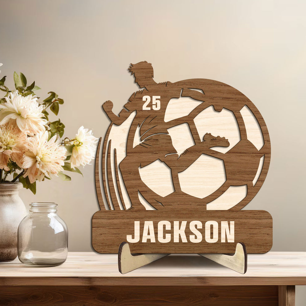 Personalized Sports Wooden Plaque, Custom Name Wooden Sign, Multiple S