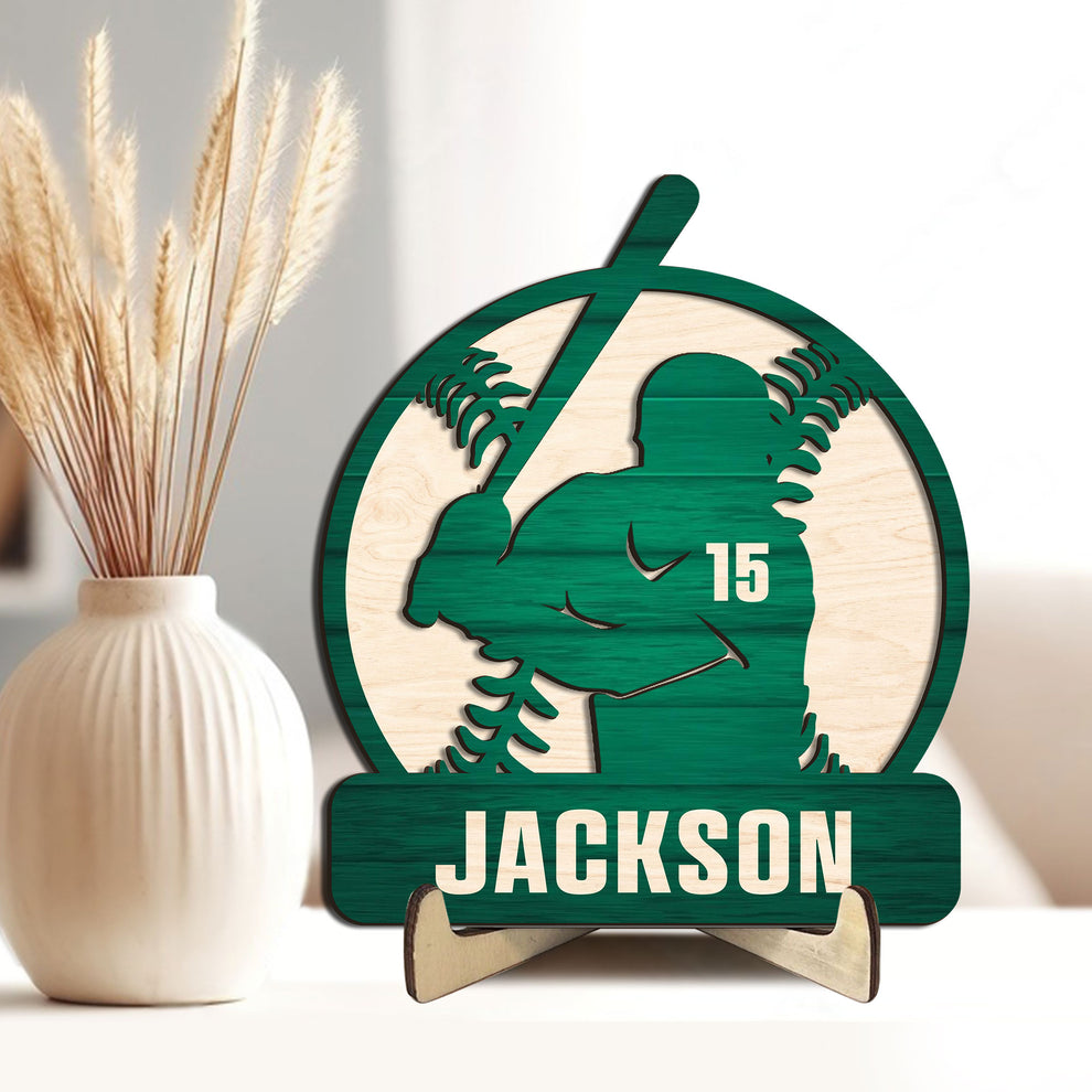 Personalized Sports Wooden Plaque, Custom Name Wooden Sign, Multiple S