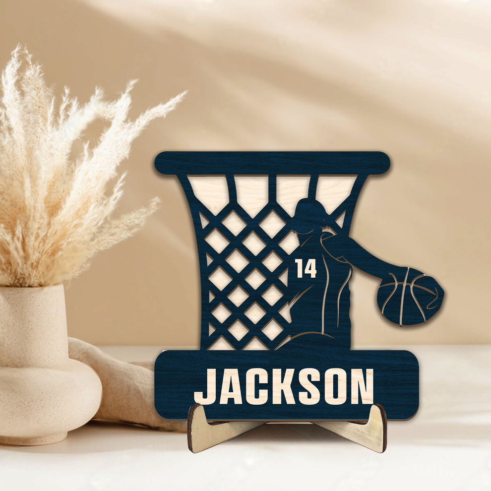 Personalized Sports Wooden Plaque, Custom Name Wooden Sign, Multiple S