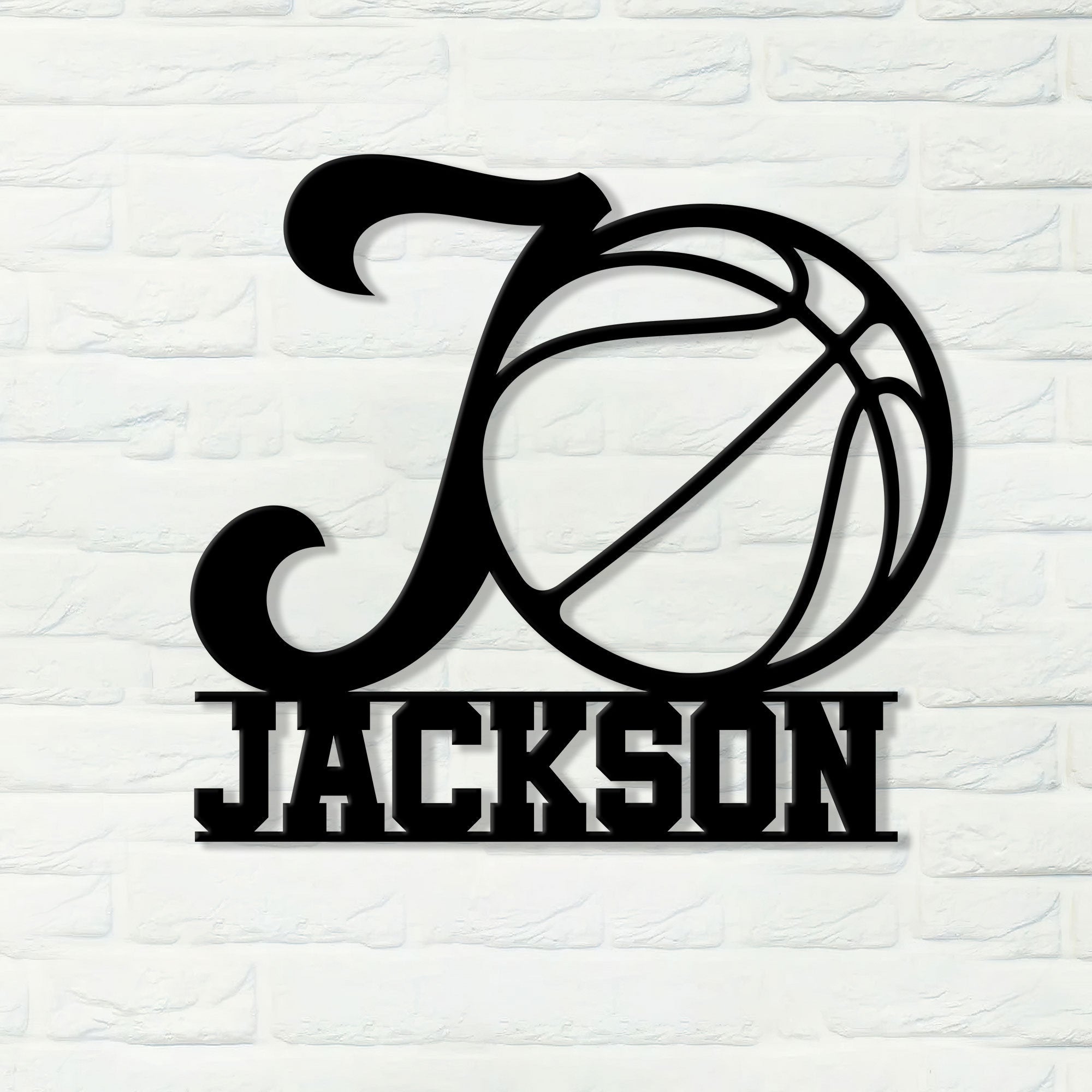 Personalized Basketball Metal Sign, Basketball Ball Sign, Custom Name