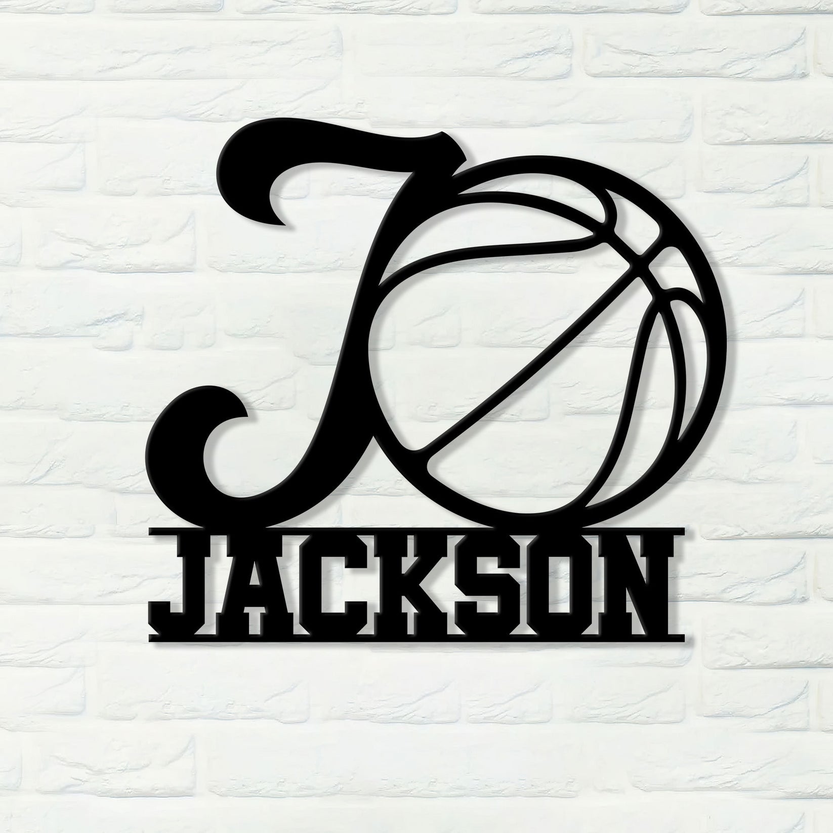 Personalized Basketball Metal Sign, Basketball Ball Sign, Custom Name