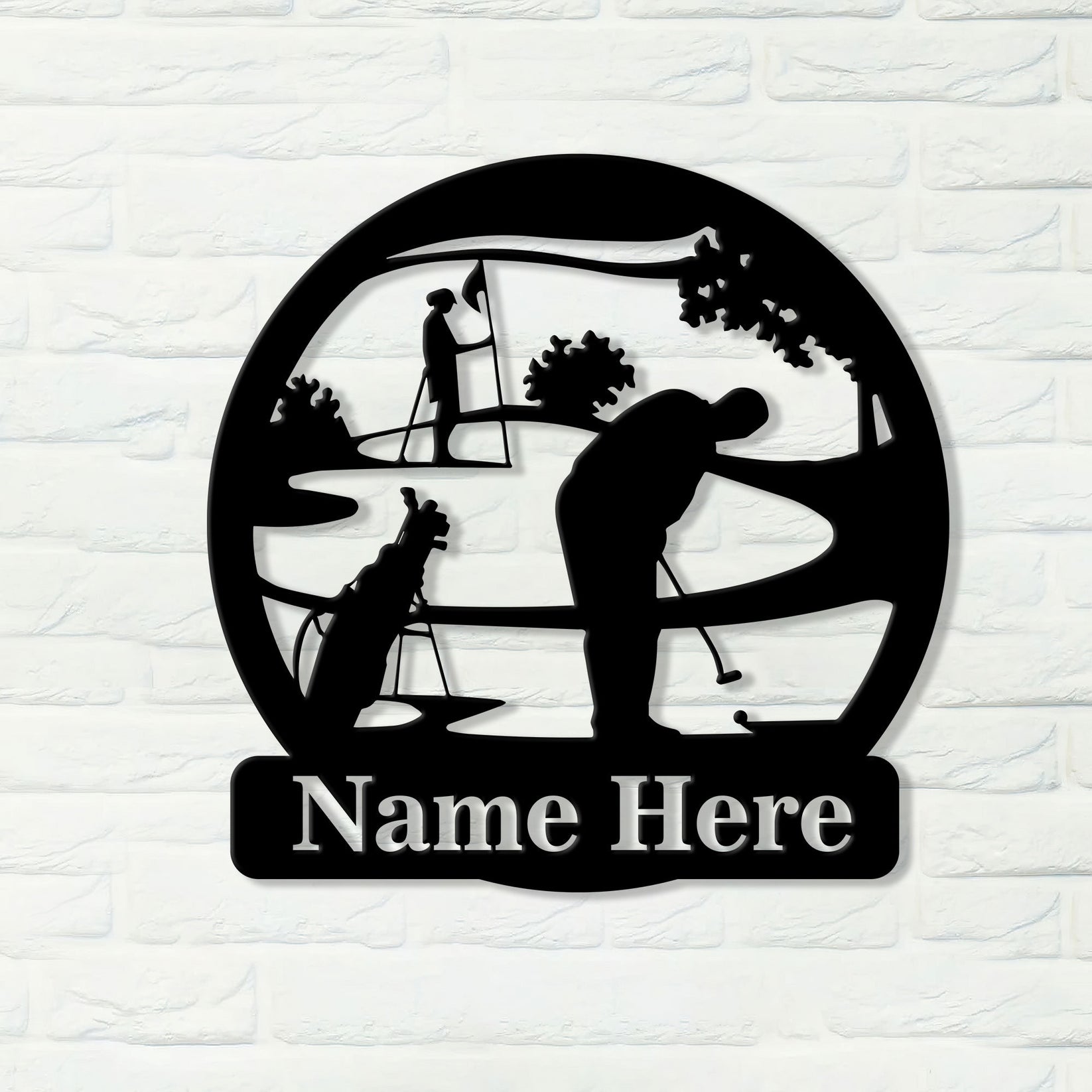Personalized Golf Metal Sign, Golf Sign, Custom Name Room Sign, Golf W