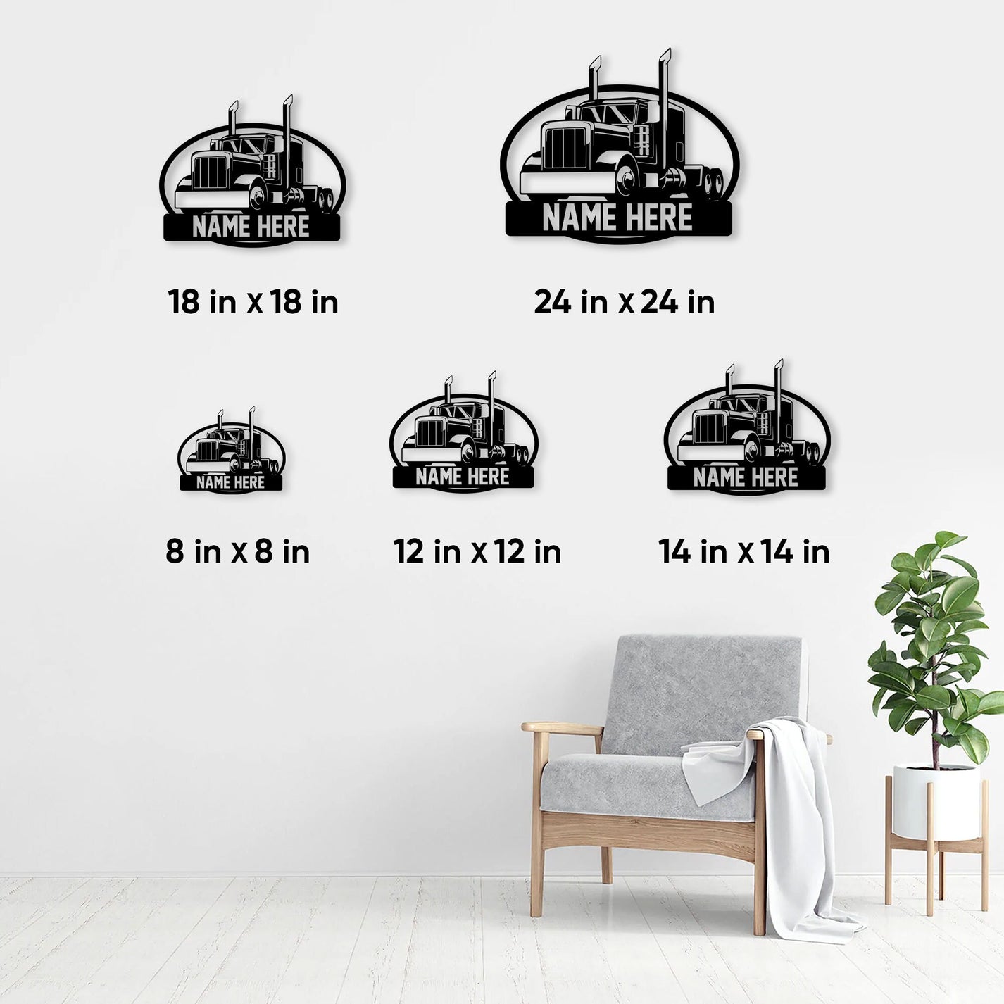 Personalized Tractor Metal Sign, Farmhouse Sign, Custom Text Room Sign