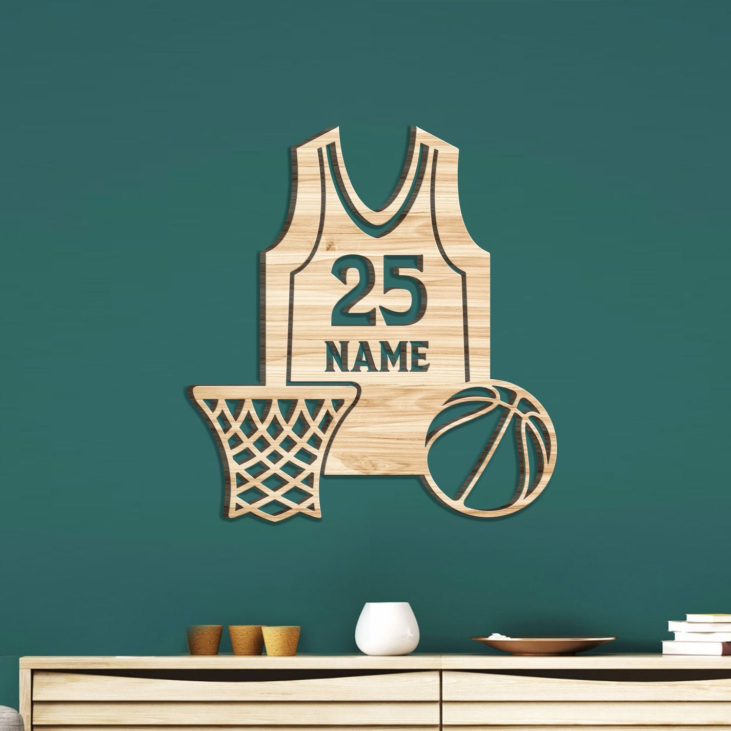 Personalized Basketball Wood Sign, Basketball Jersey Sign, Custom Name