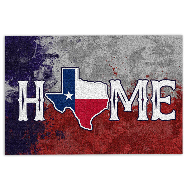 Ohaprints Doormat Outdoor Indoor Welcome Home Texas Flag Map - OhaPrints