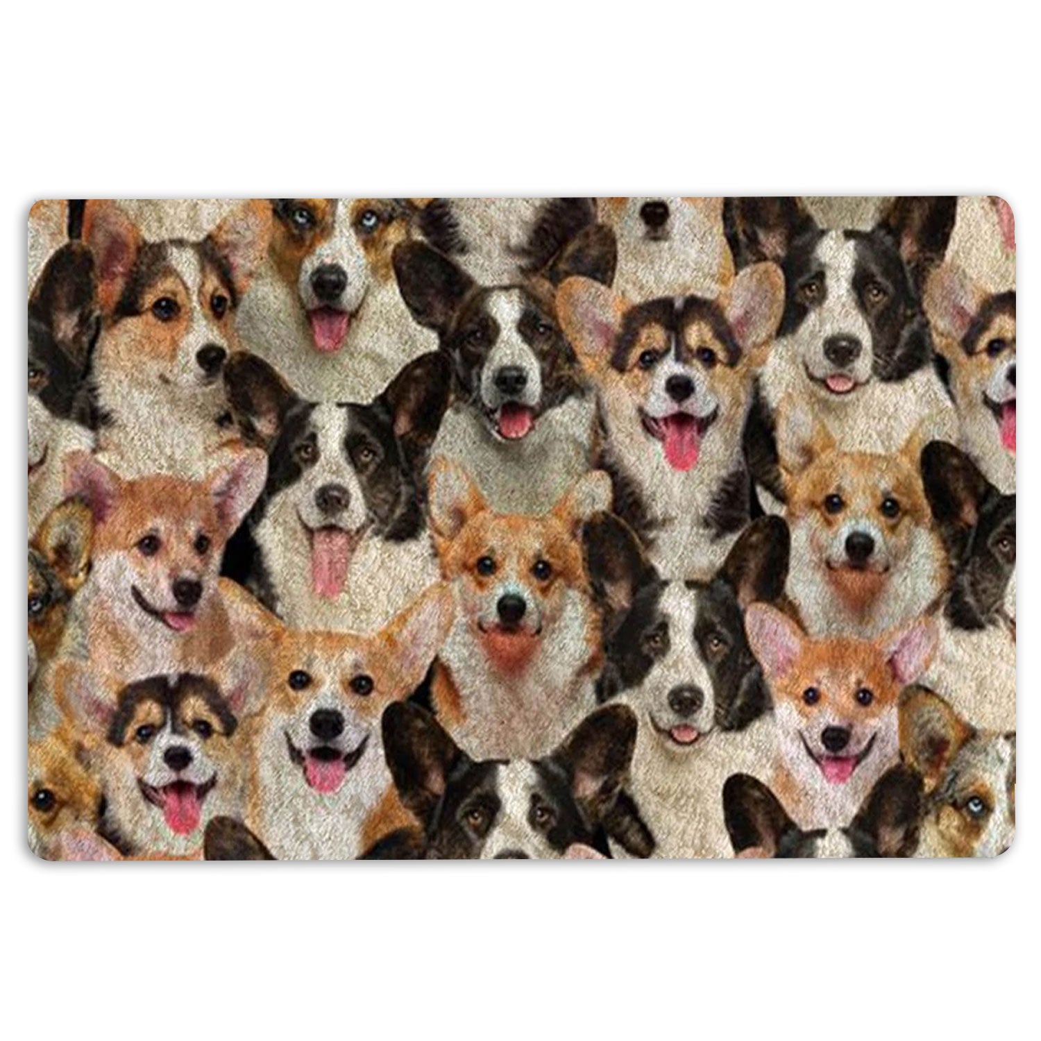 Ohaprints Doormat Outdoor Indoor A Bunch Of Corgi Welsh Corgis Dog
