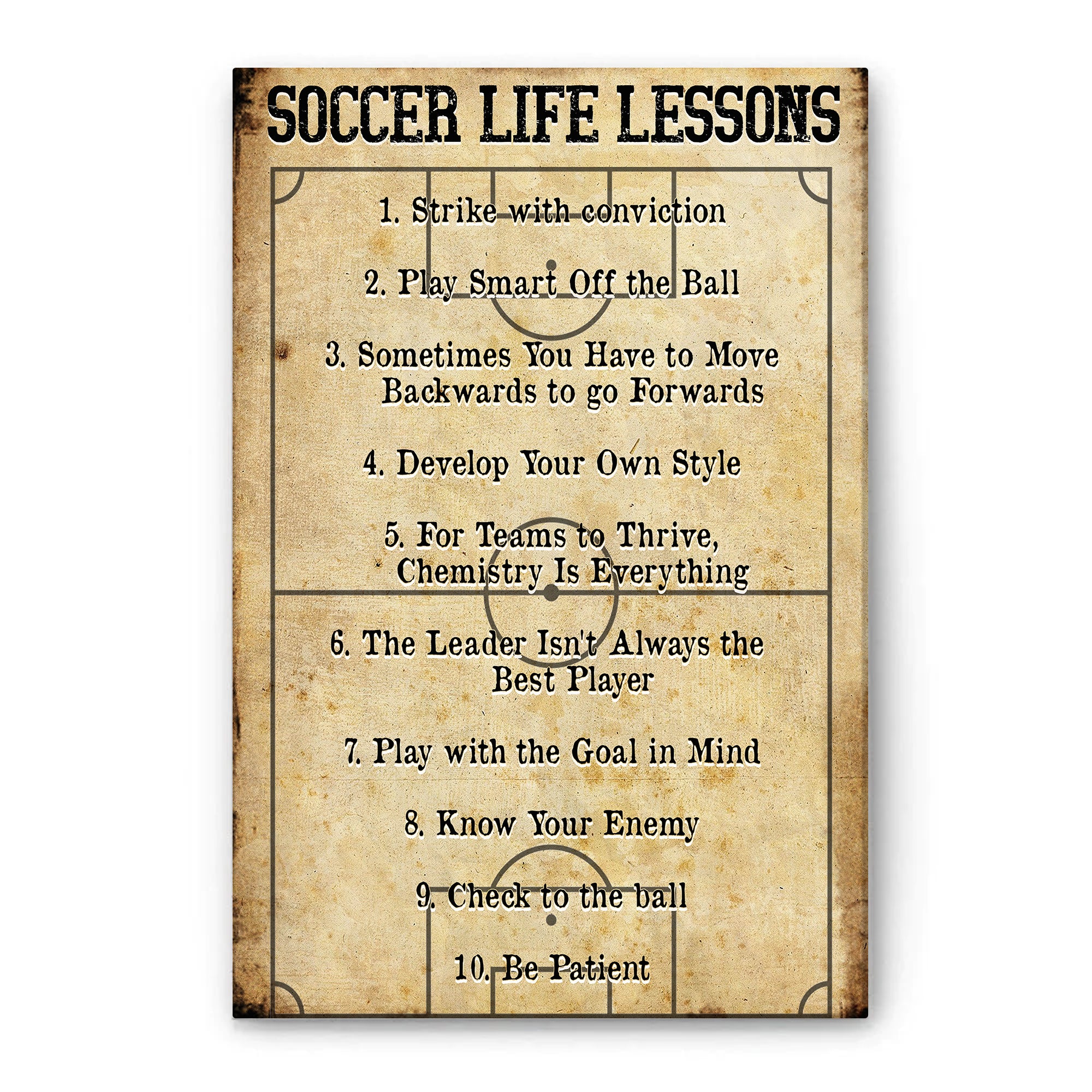Soccer Poster & Canvas, Soccer Life Lessons Wall Art, Home Decor For S