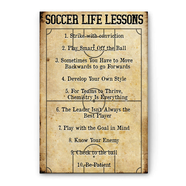 Soccer Poster & Canvas, Soccer Life Lessons Wall Art, Home Decor For S ...