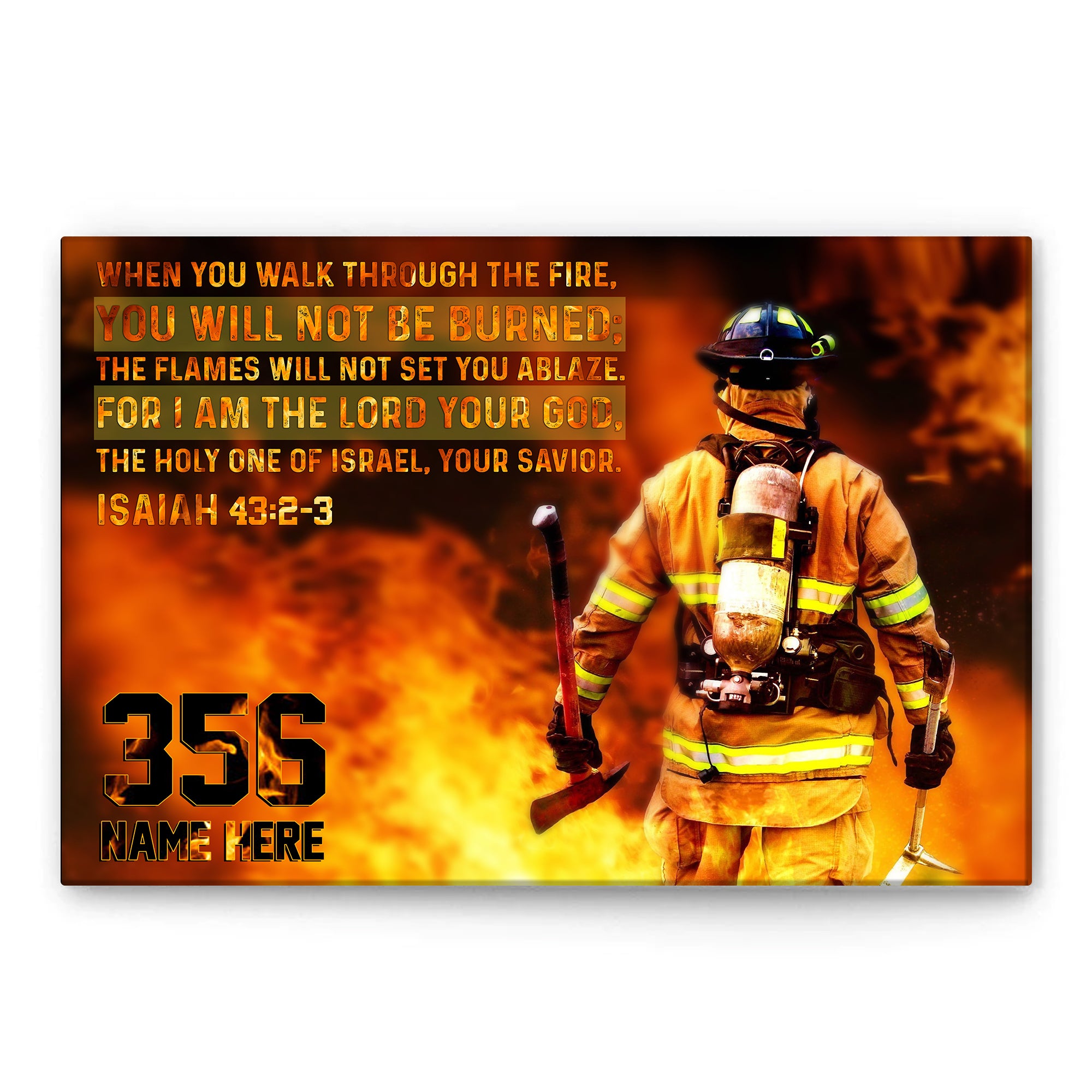 Personalized Firefighter Poster & Canvas, When You Walk Through The Fi