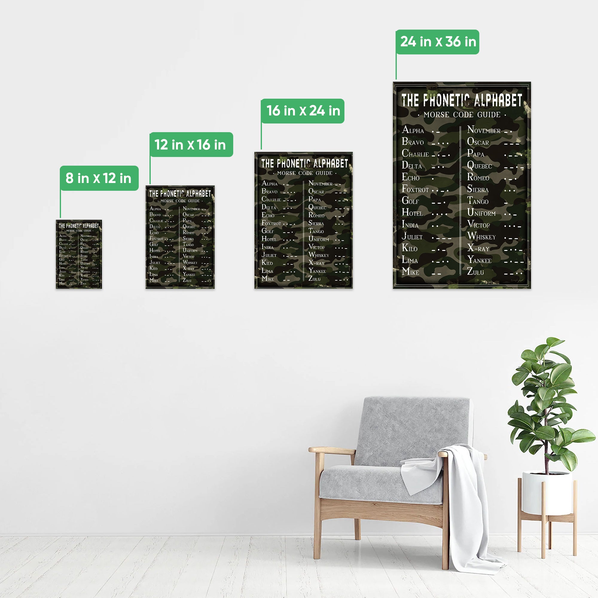 Pilot Poster & Canvas, The Phonetic Alphabet Morse Code Wall Art, Home ...