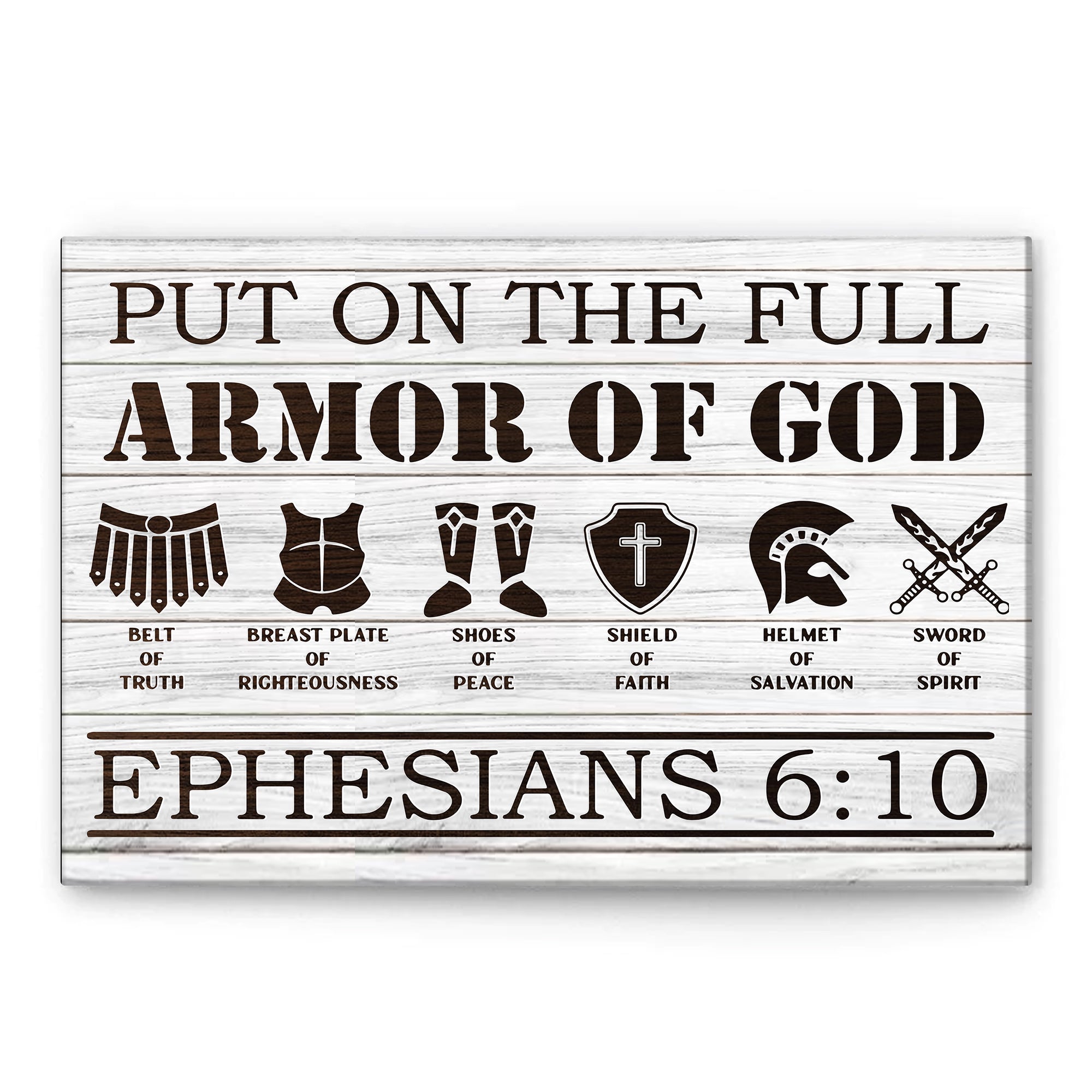 God Poster & Canvas, Put On The Full Armor Of God Wall Art, Home Decor