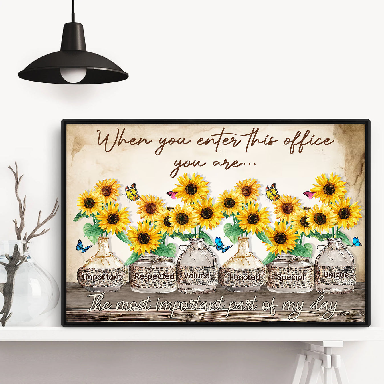 Inspirational Poster & Canvas, When You Enter This Office - Motivation