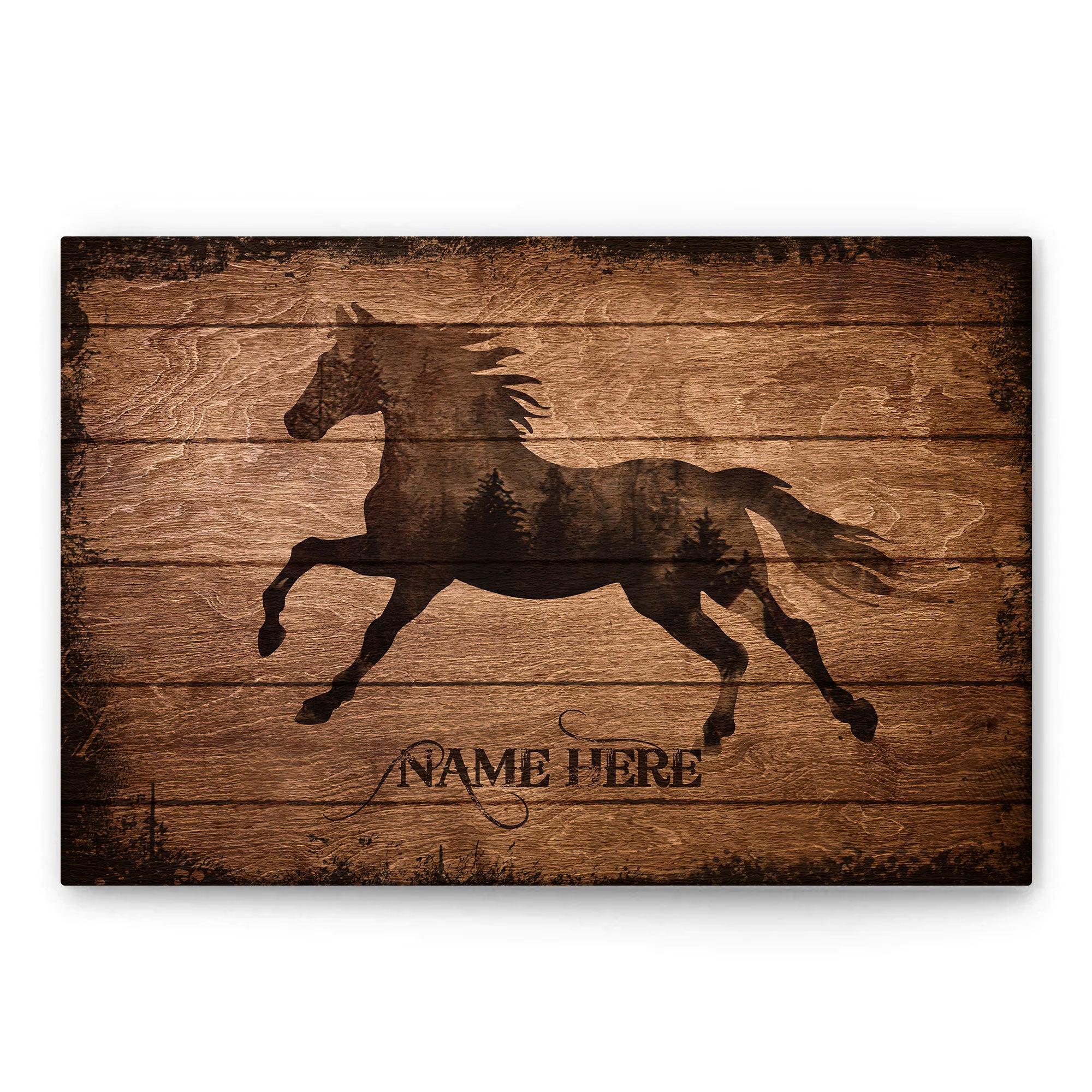 Personalized Horse Poster & Canvas, Inspirational Horse Wildlife Wild