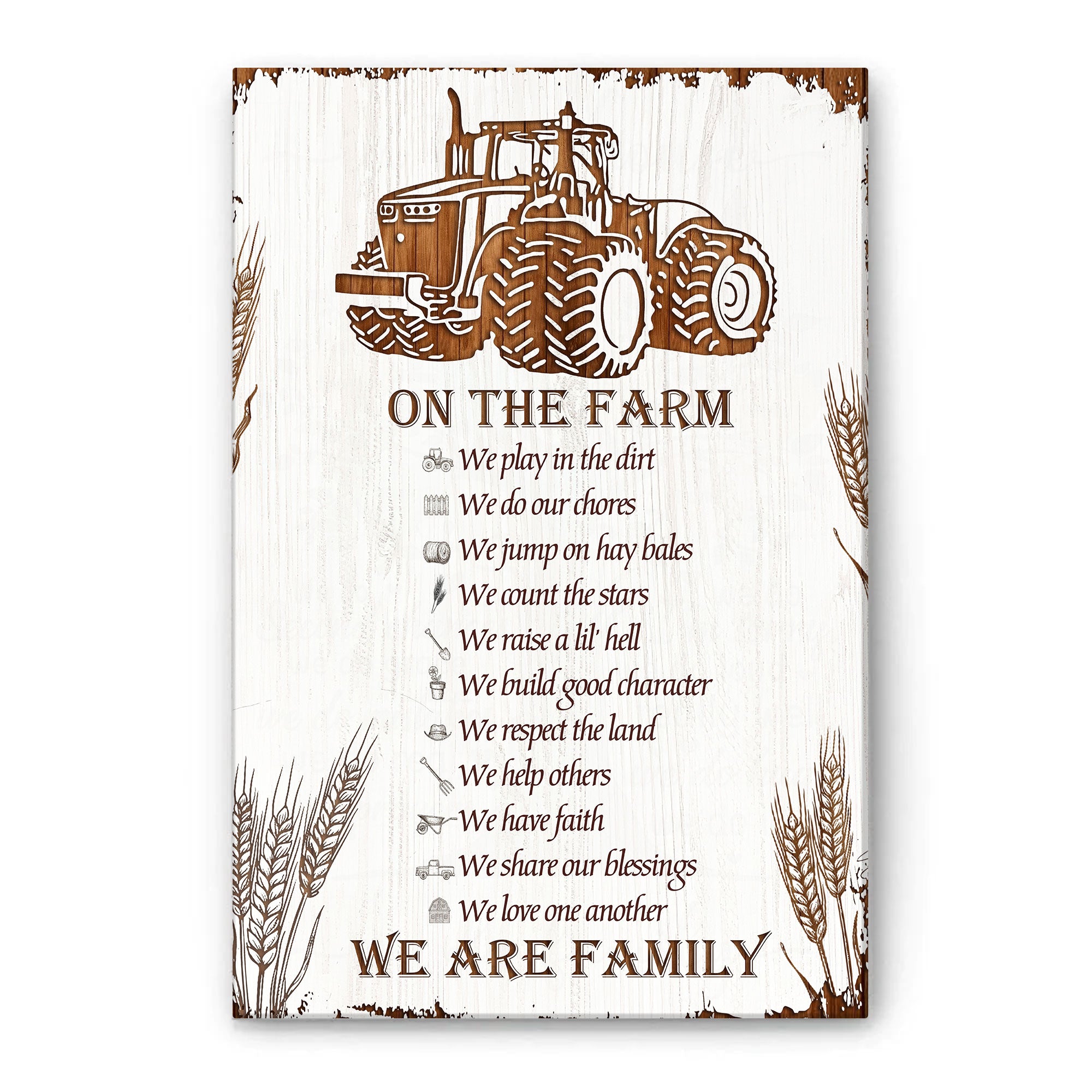 Tractor Poster & Canvas, Motivational Inspirational Quote - On The Far