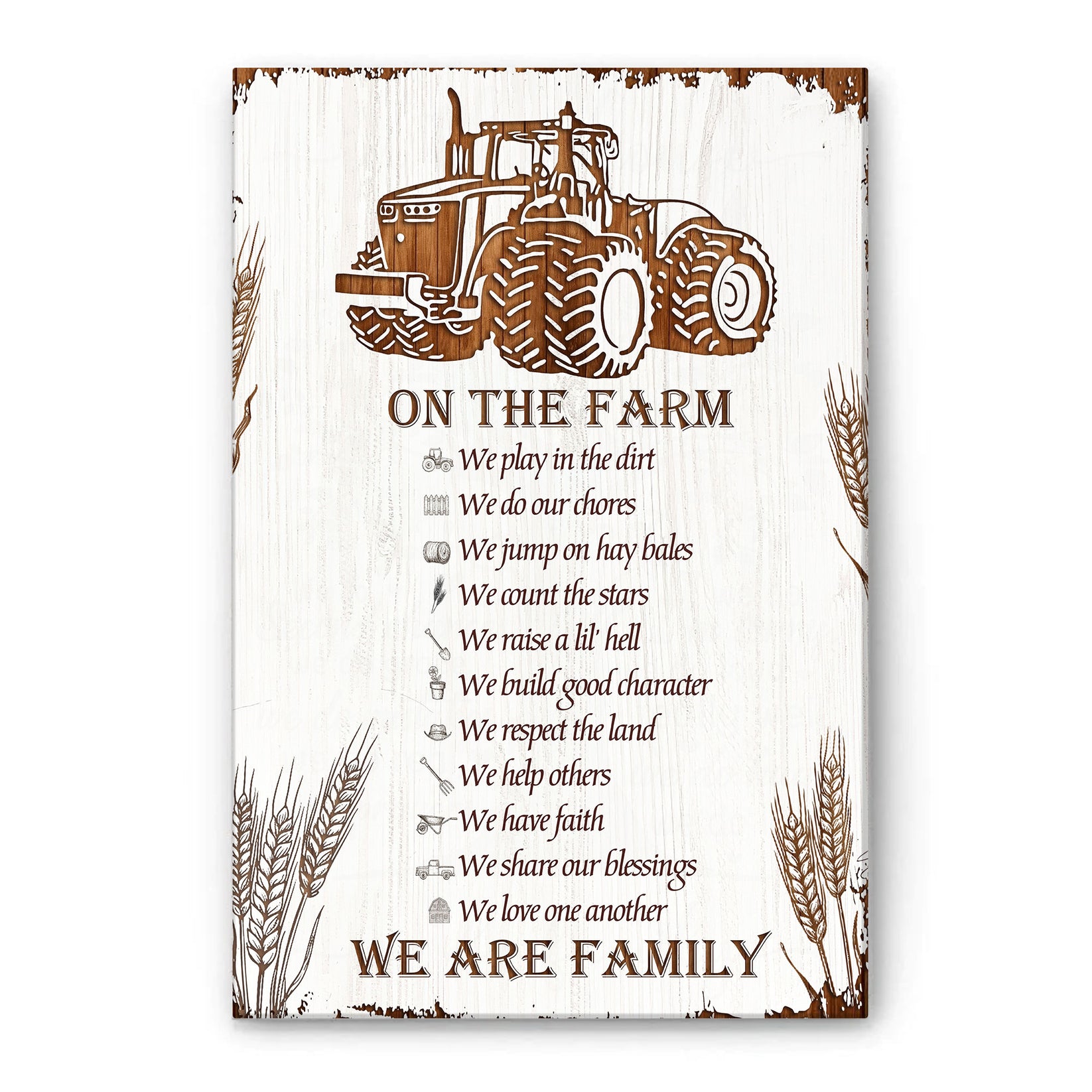 Tractor Poster & Canvas, Motivational Inspirational Quote - On The Far