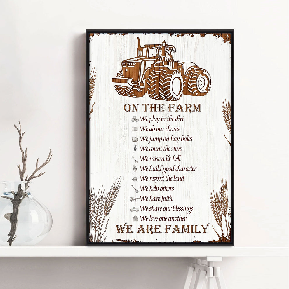 Tractor Poster & Canvas, Motivational Inspirational Quote - On The Far