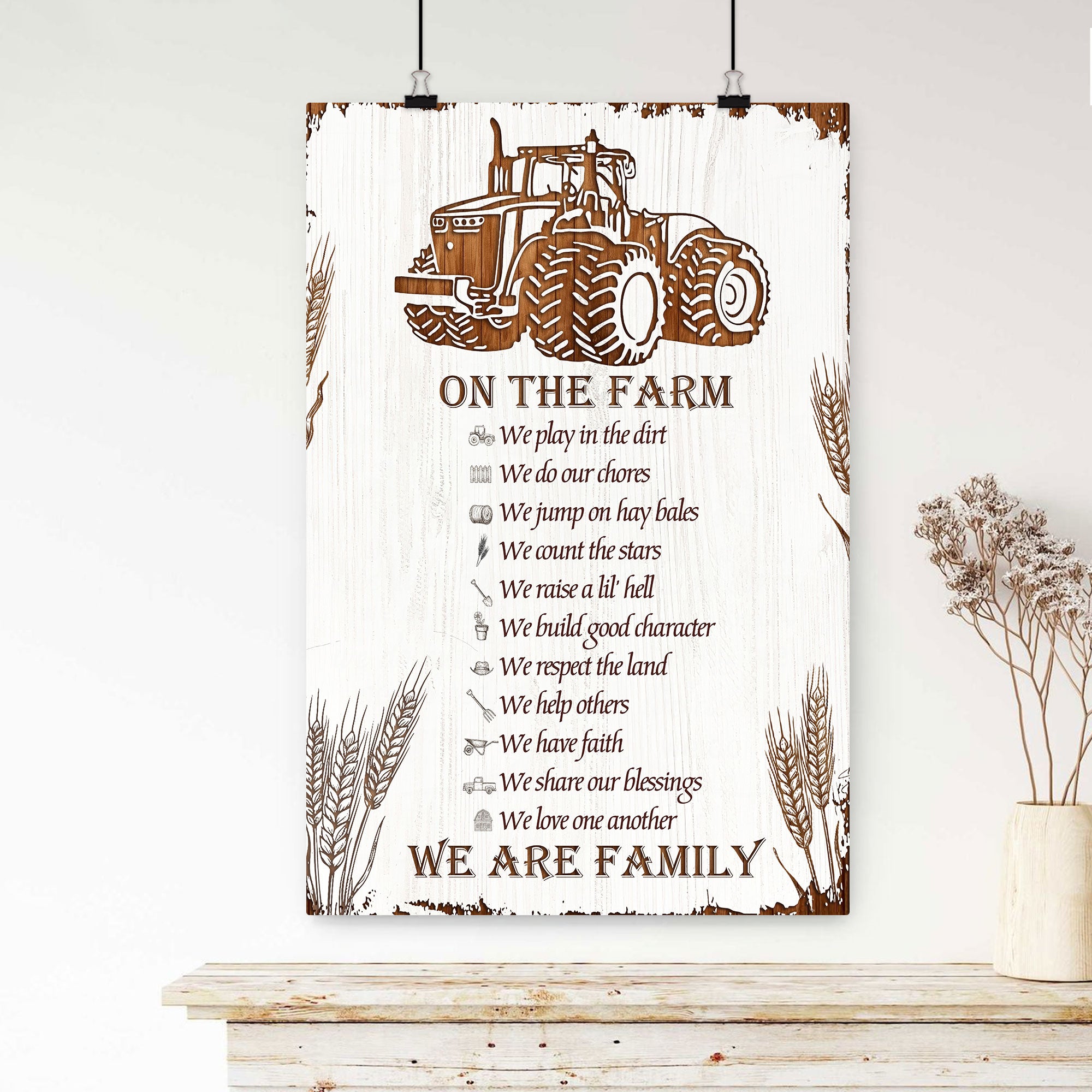 Tractor Poster & Canvas, Motivational Inspirational Quote - On The Far ...