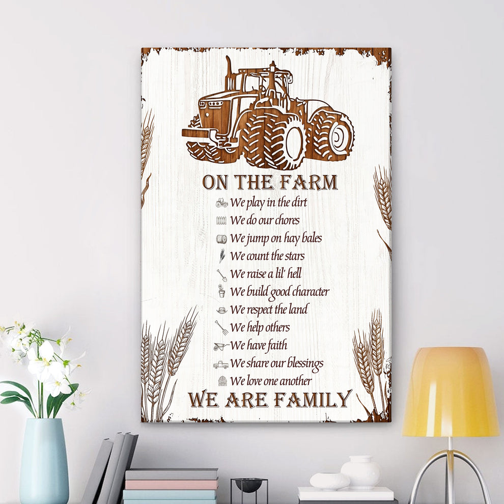 Tractor Poster & Canvas, Motivational Inspirational Quote - On The Far