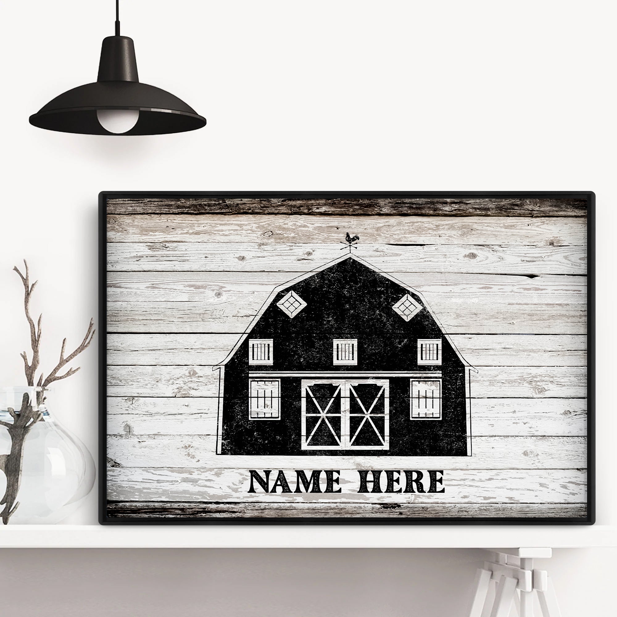 Farmer Poster & Canvas, Rustic Barn Cabin Farmhouse - Farm Country Lif