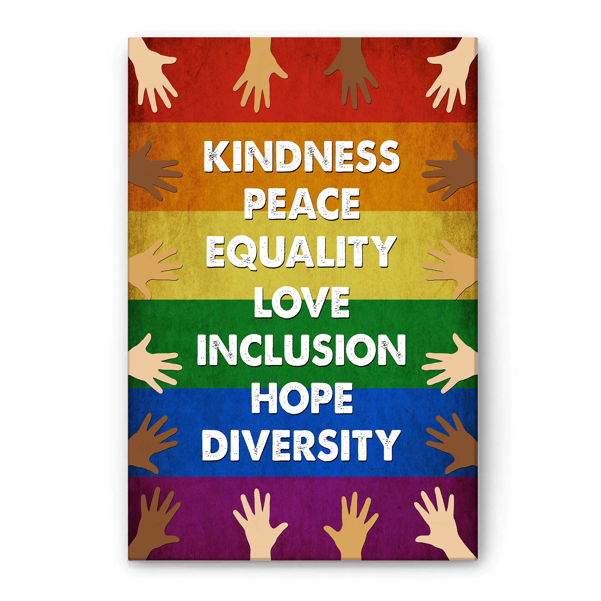 Social Equality Poster & Canvas, Inspirational Diversity Equality Wall