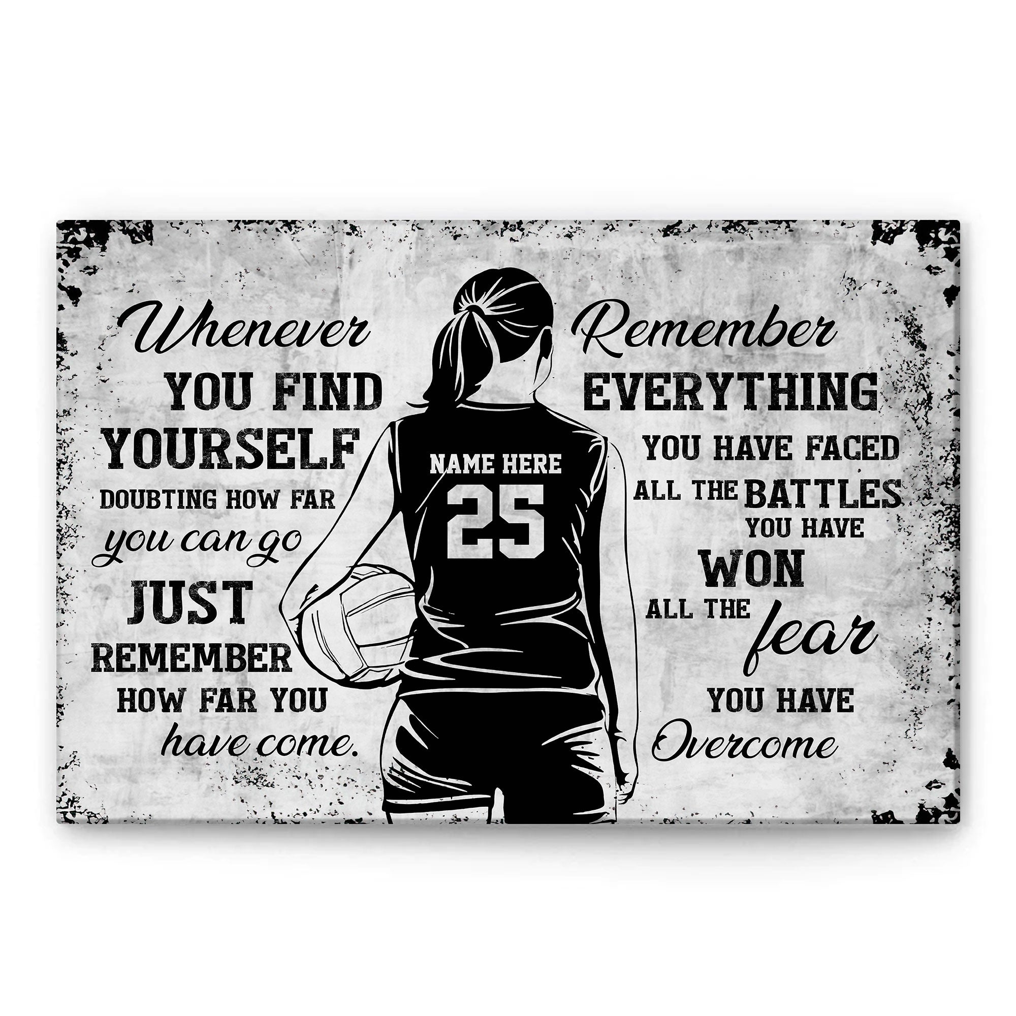 Personalized Volleyball Poster & Canvas, All The Battles You Have Won