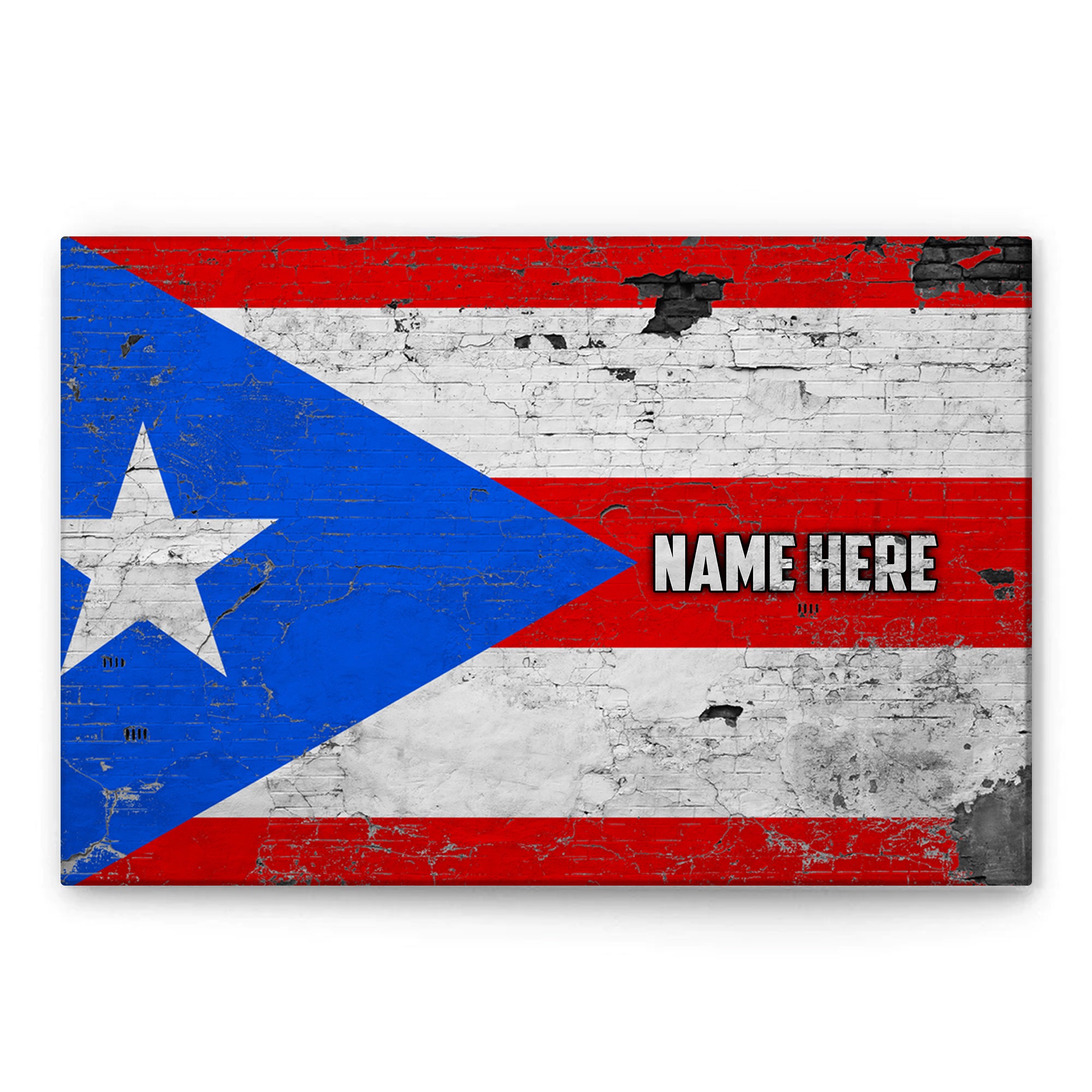 Personalized Puerto Rico Poster & Canvas, Puerto Rico Flag Wall Art, C